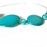 Sprayed Shell Necklace Peacock Collection Blue on Luulla