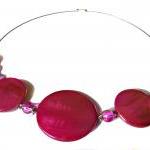 Sprayed Shell Necklace Peacock Collection Pink on Luulla